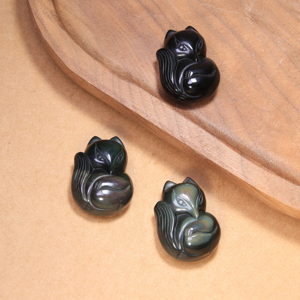 Rainbow Obsidian Fox Pendant – My Store